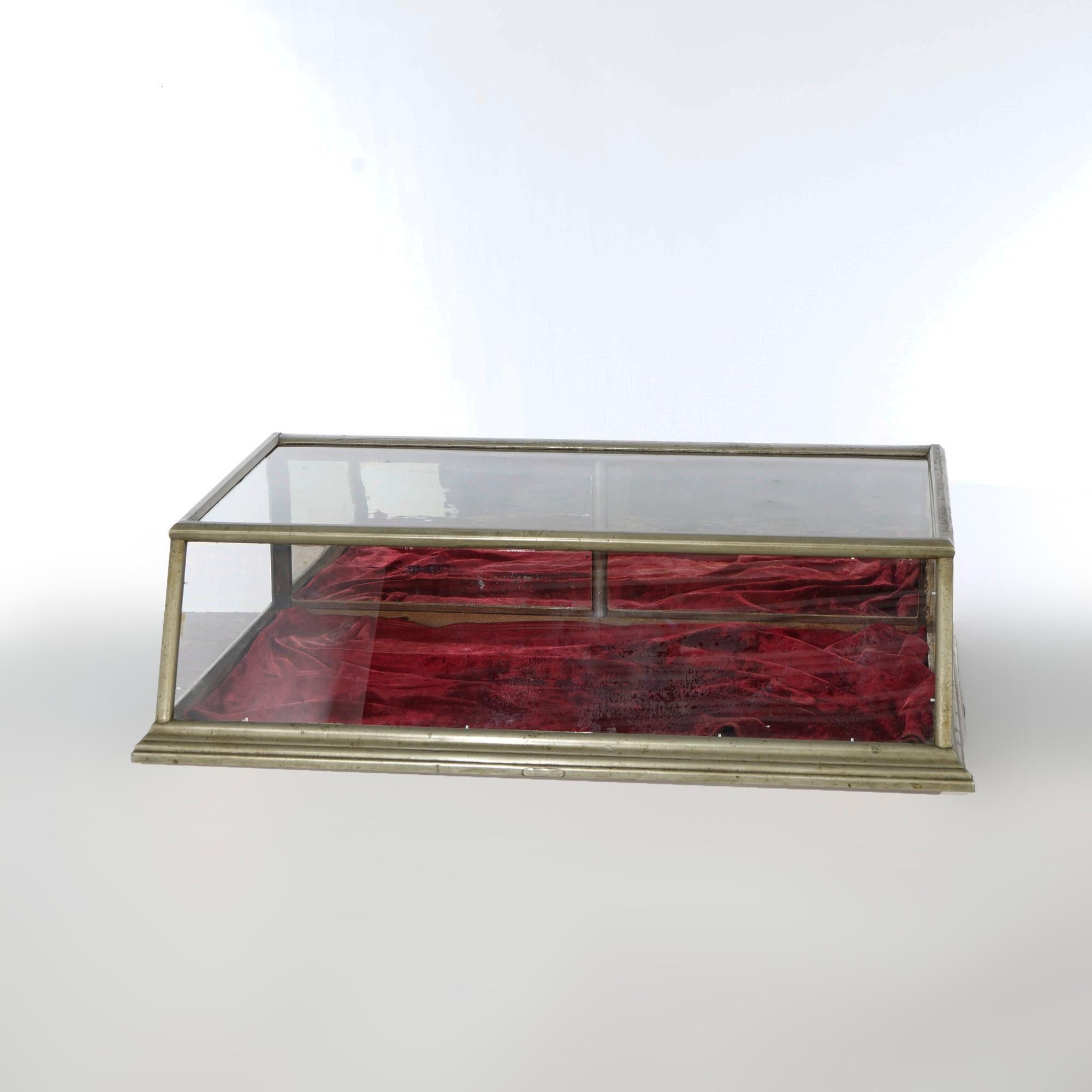 Antique Nickel Plated Country Store Counter Top Display Case, Circa ...