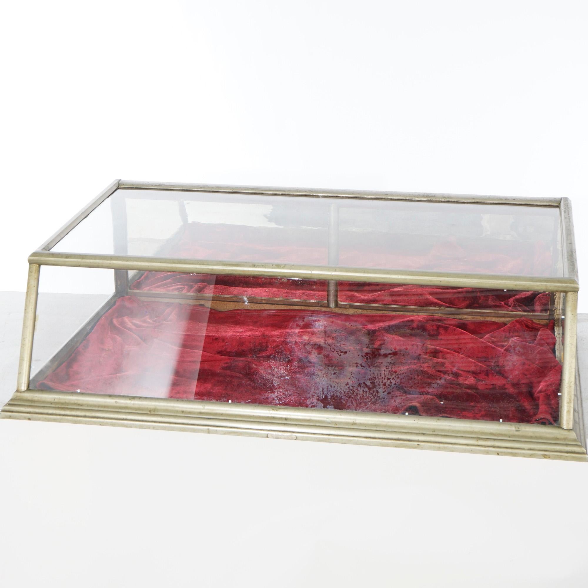 Antique Nickel Plated Country Store Counter Top Display Case, Circa ...