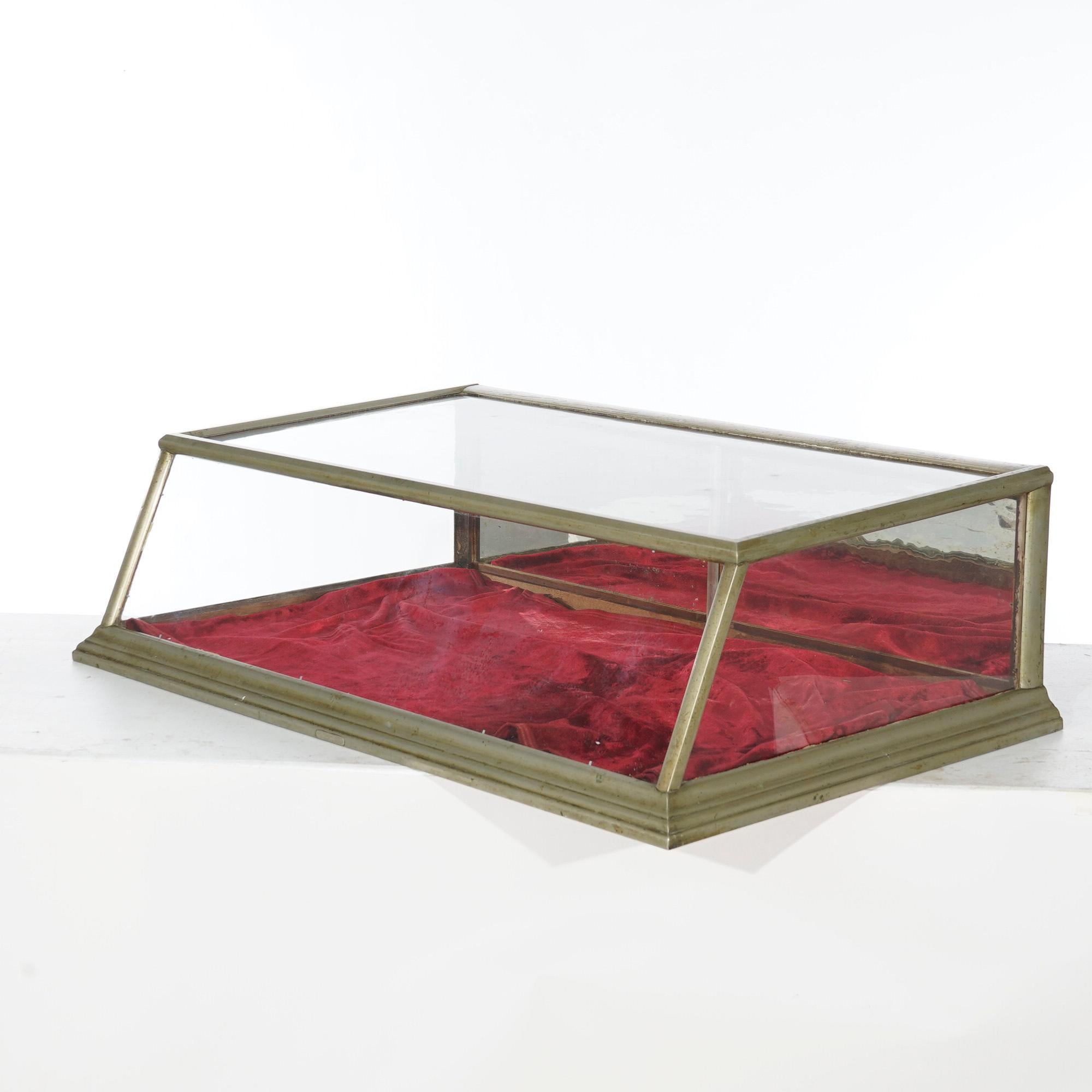 Antique Nickel Plated Country Store Counter Top Display Case, Circa ...