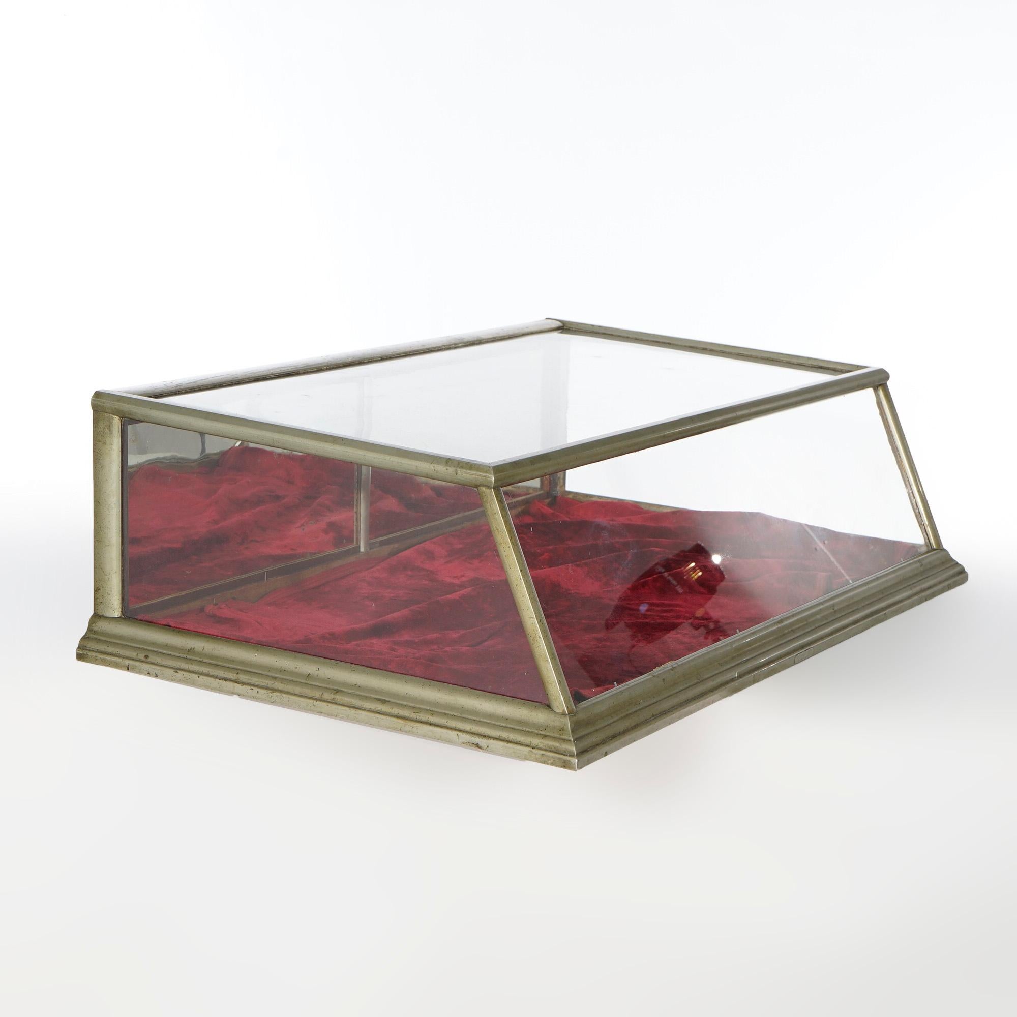 Antique Nickel Plated Country Store Counter Top Display Case, Circa ...