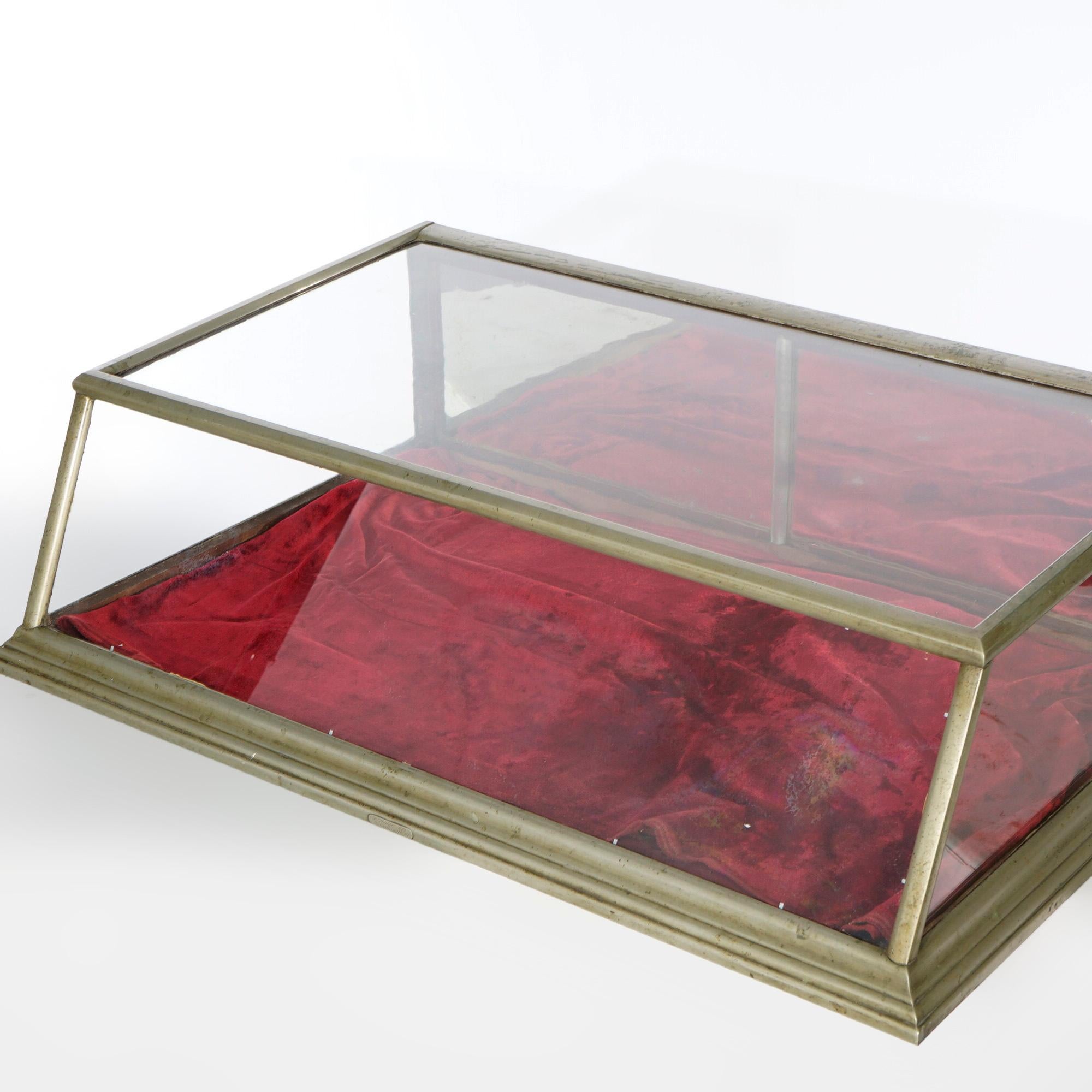 Antique Nickel Plated Country Store Counter Top Display Case, Circa ...