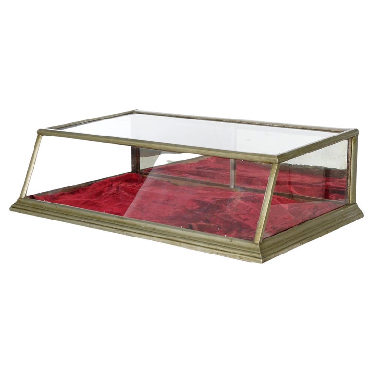 Antique Nickel Plated Country Store Counter Top Display Case, Circa ...