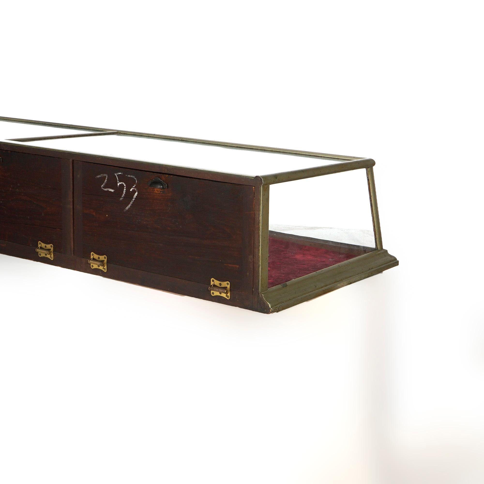 Antique Nickel Plated Country Store Table Top Display Case, circa 1900 ...