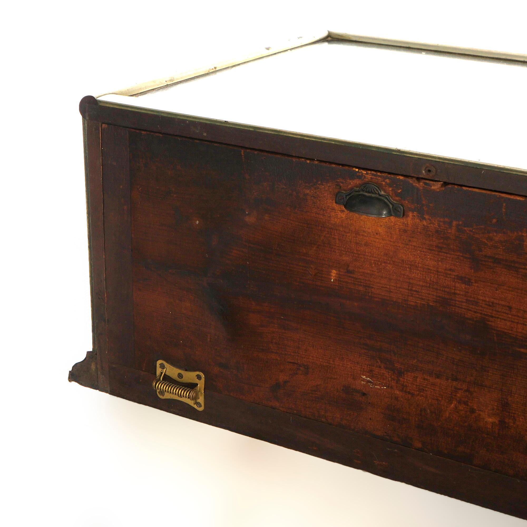 Antique Nickel Plated Country Store Table Top Display Case, circa 1900 ...