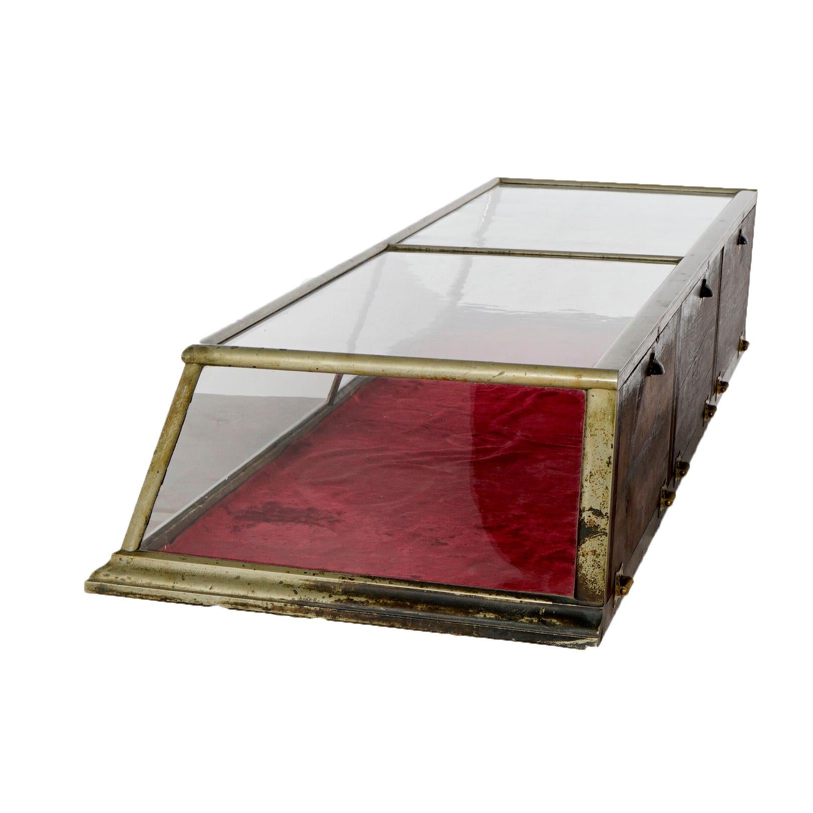 Antique Nickel Plated Country Store Table Top Display Case, circa 1900 ...