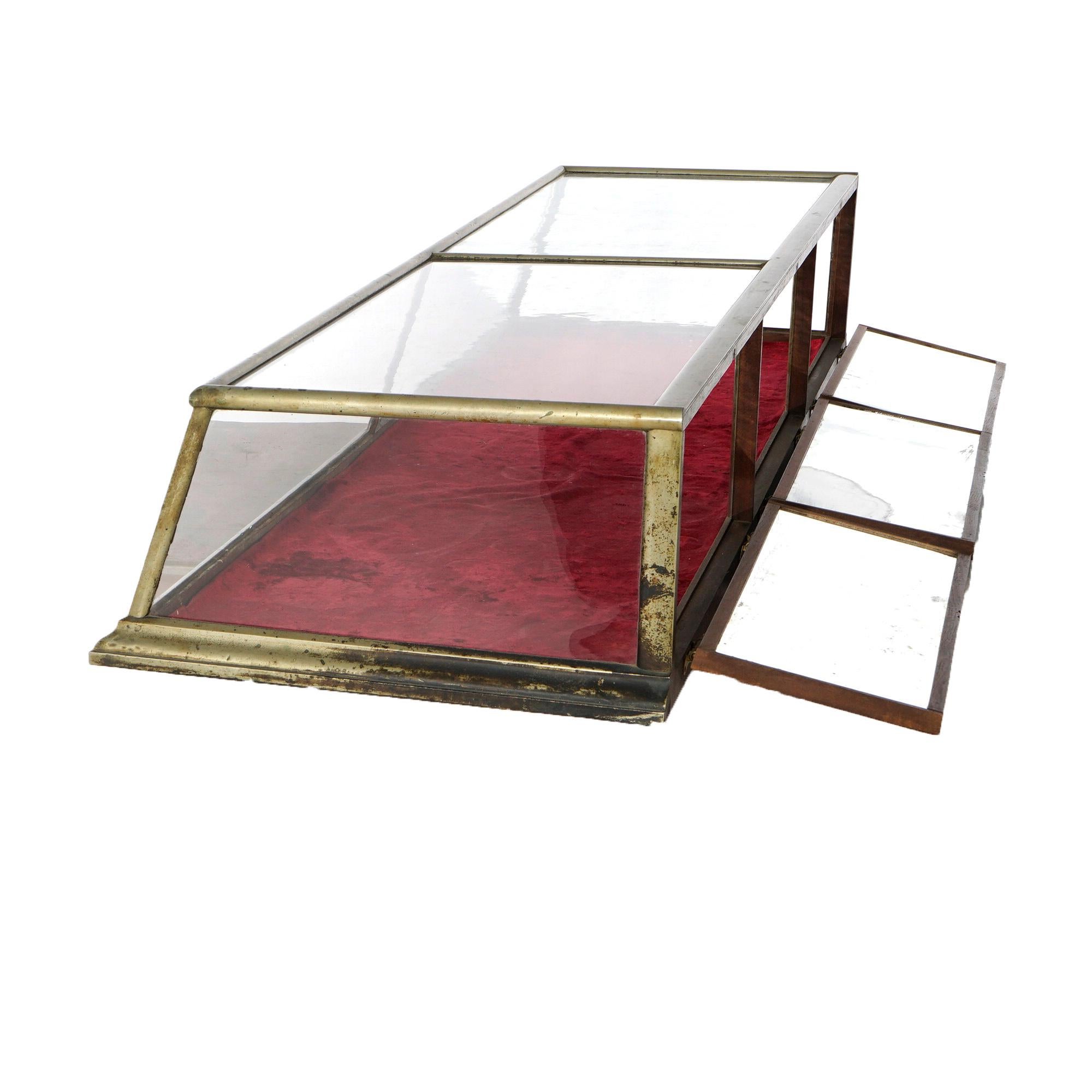 Antique Nickel Plated Country Store Table Top Display Case, circa 1900 ...