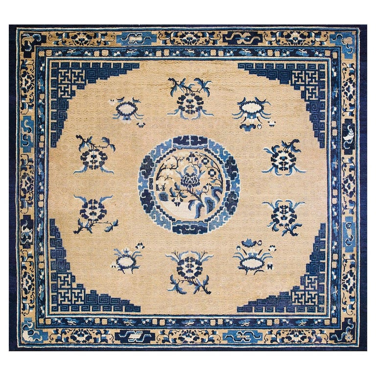 Antique Ningxia Chinese Square Carpet For Sale at 1stDibs | china ...