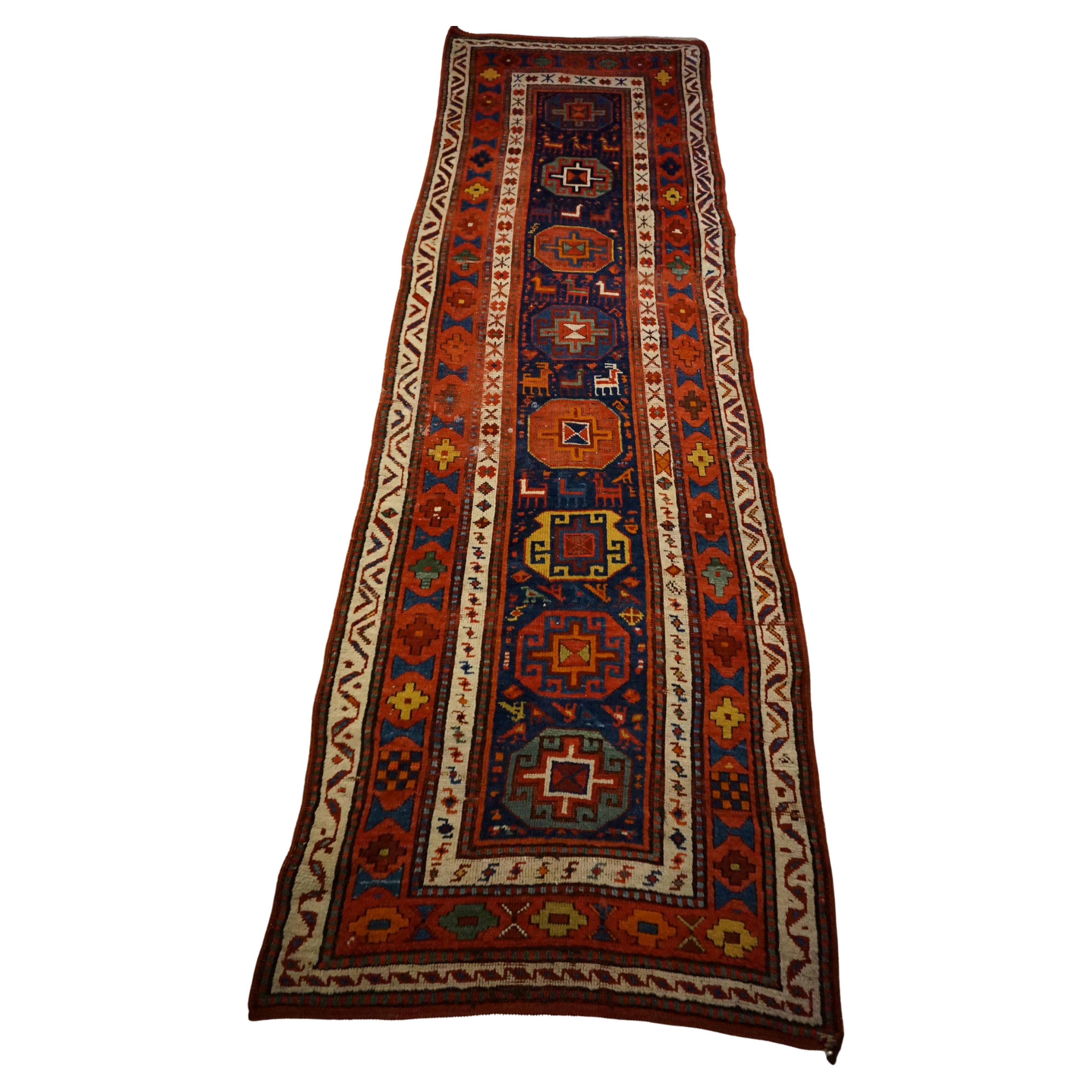 Luxury Antique Runner Rugs, Handmade Carpet Runners Caucasus Area ...