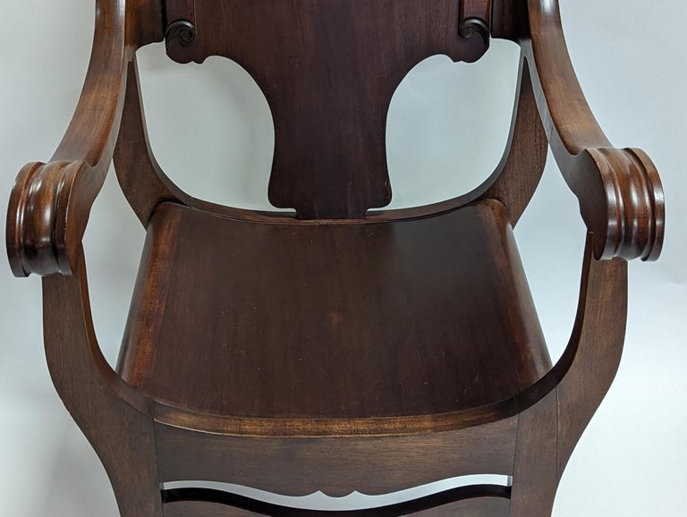 Antique North Wind Face Chair, Mahogany, 19th Century For Sale at 1stDibs