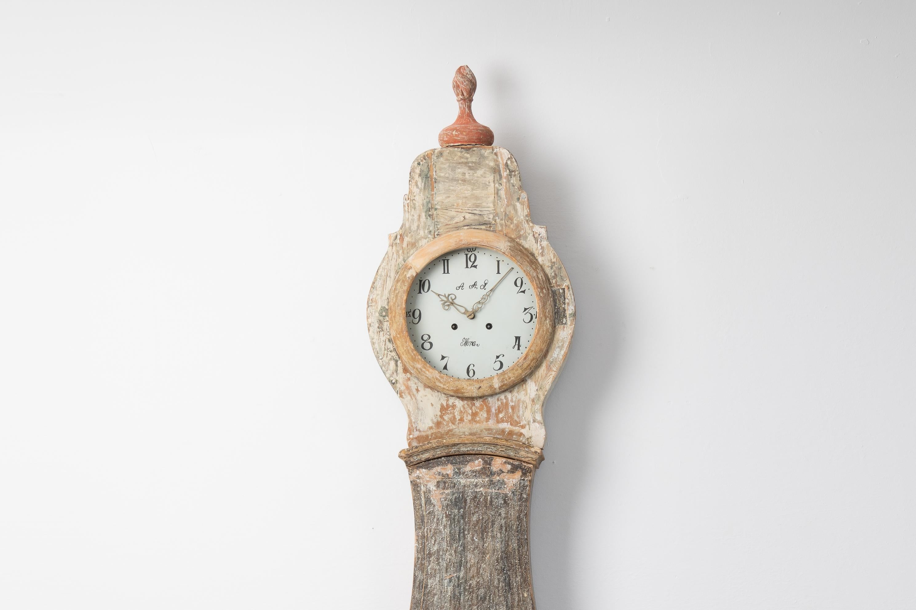 Antique Northern Swedish Tall Long Case Clock For Sale at 1stDibs
