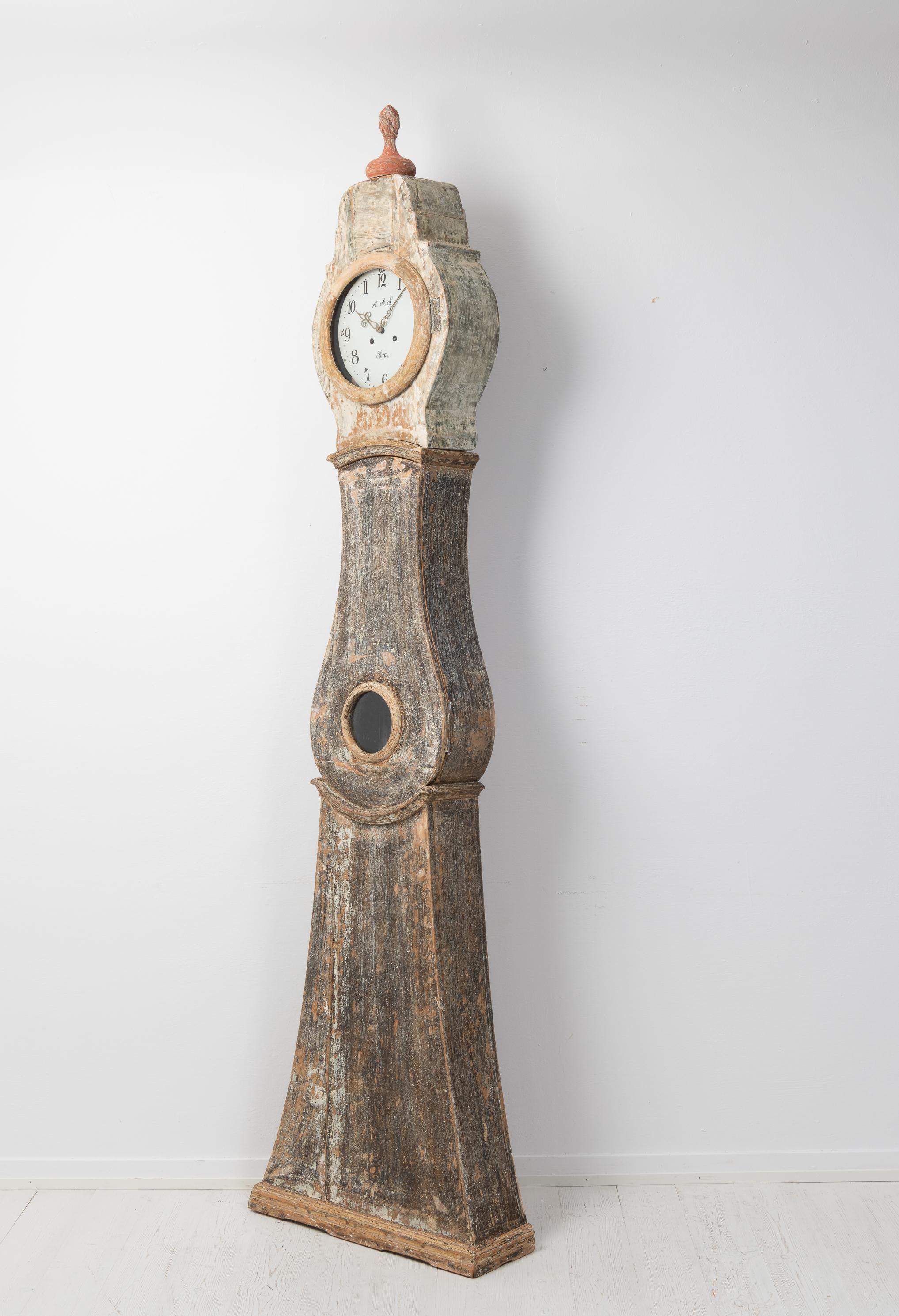 Antique Northern Swedish Tall Long Case Clock For Sale at 1stDibs
