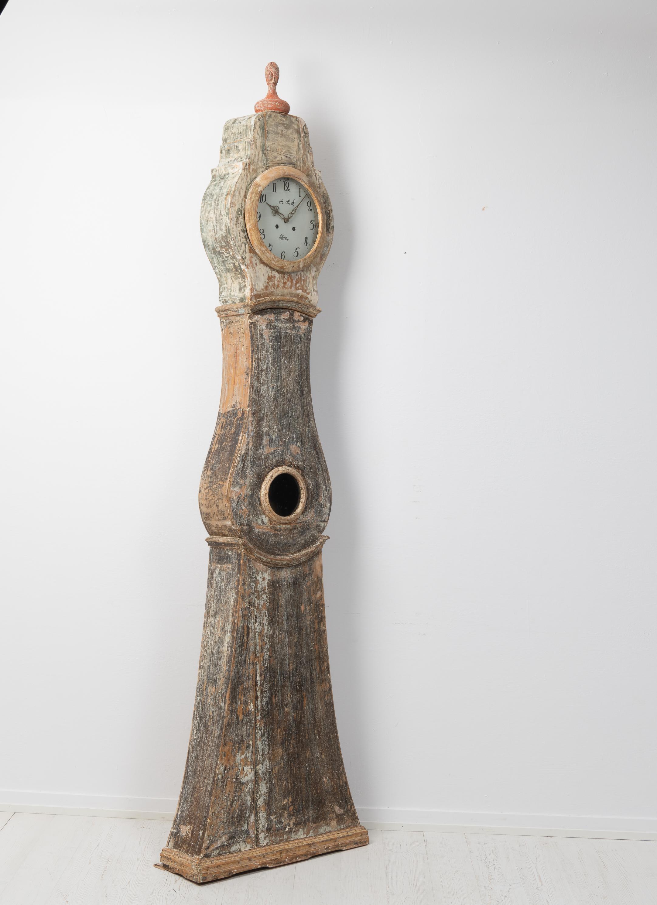 Antique Northern Swedish Tall Long Case Clock For Sale at 1stDibs