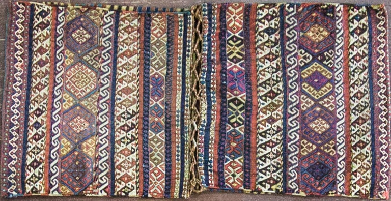 Antique Northwest Persian or Caucasian Shahsavan Saddlebag, 24" x 53 ...