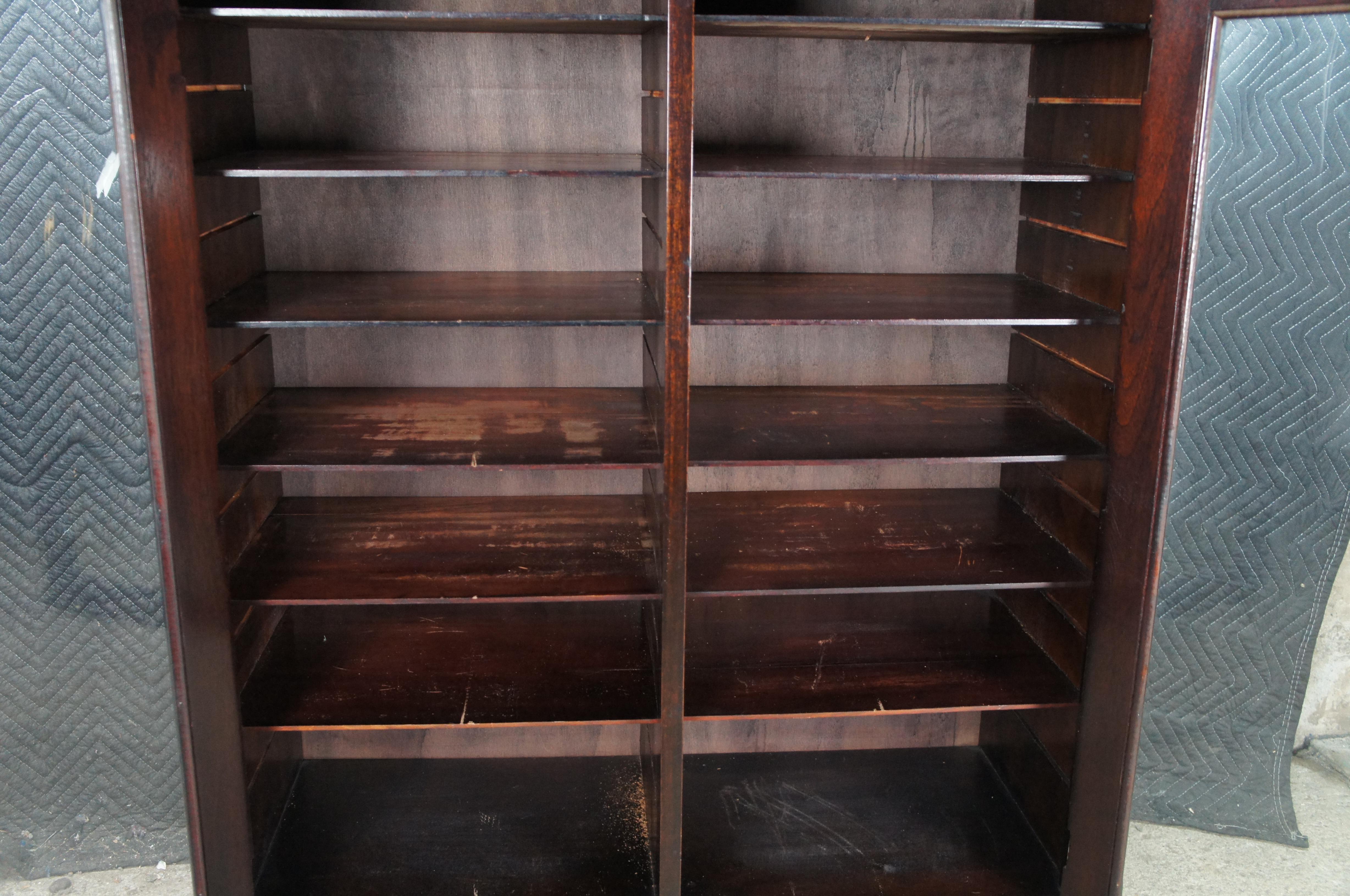 Antique Novelty Wood Works Co. Mission Style Mahogany Bookcase Display ...