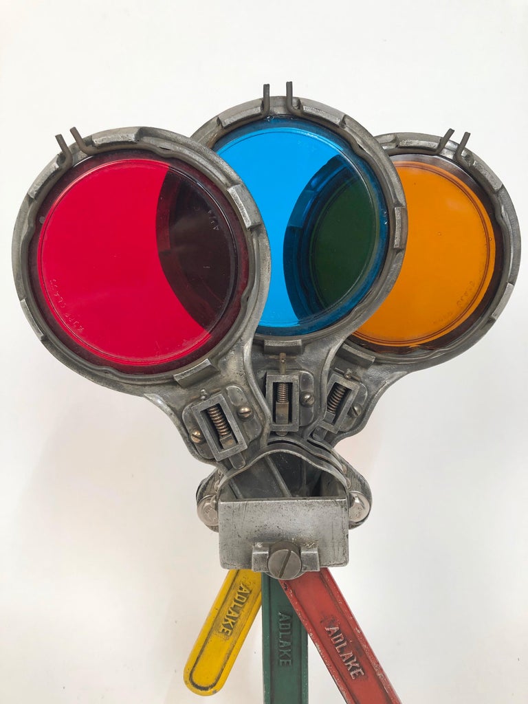 Antique NYC Subway Semaphore Signal Multicolored Lens at 1stDibs