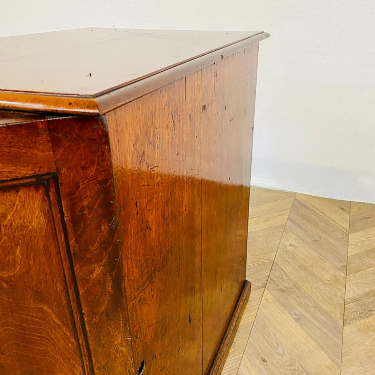 Antique Oak 5-Drawer Collectors Cabinet with Brass Handles, Early 19th ...
