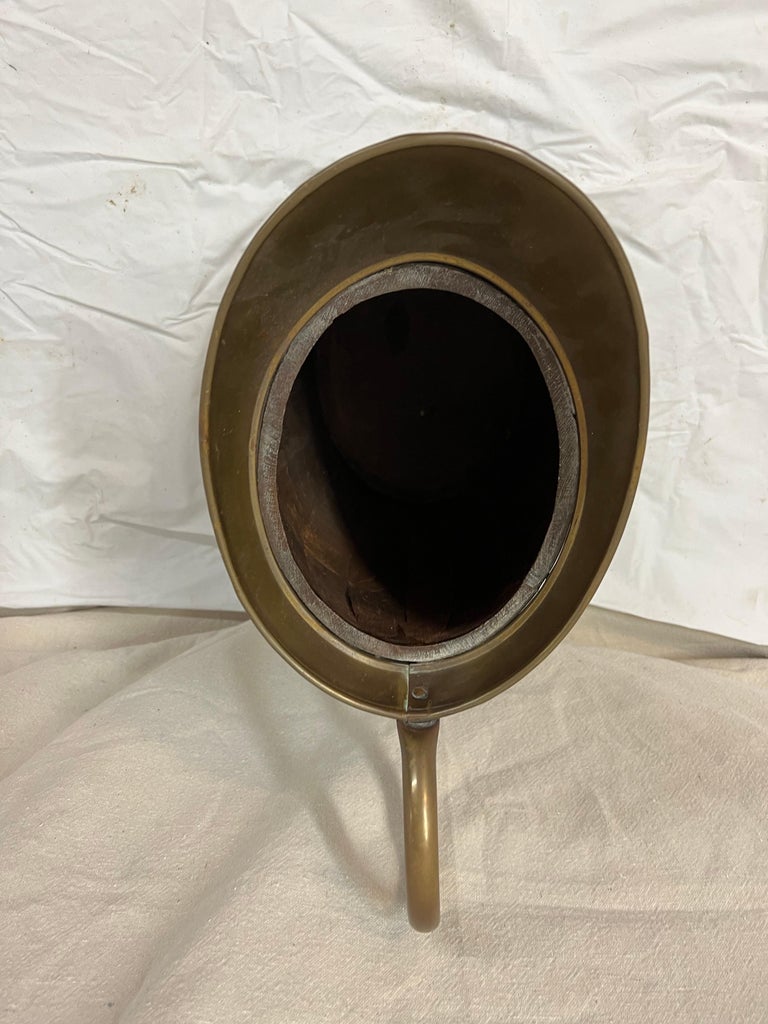 Antique Oak and Brass Barrell Pitcher or Umbrella Holder For Sale at 1stDibs