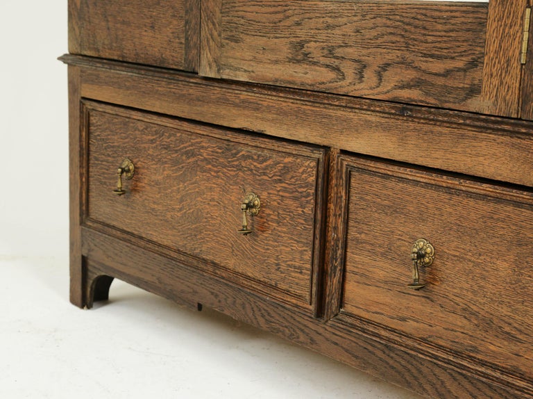 Antique Oak Armoire, Antique Wardrobe, Jacobean Revival Armoire ...