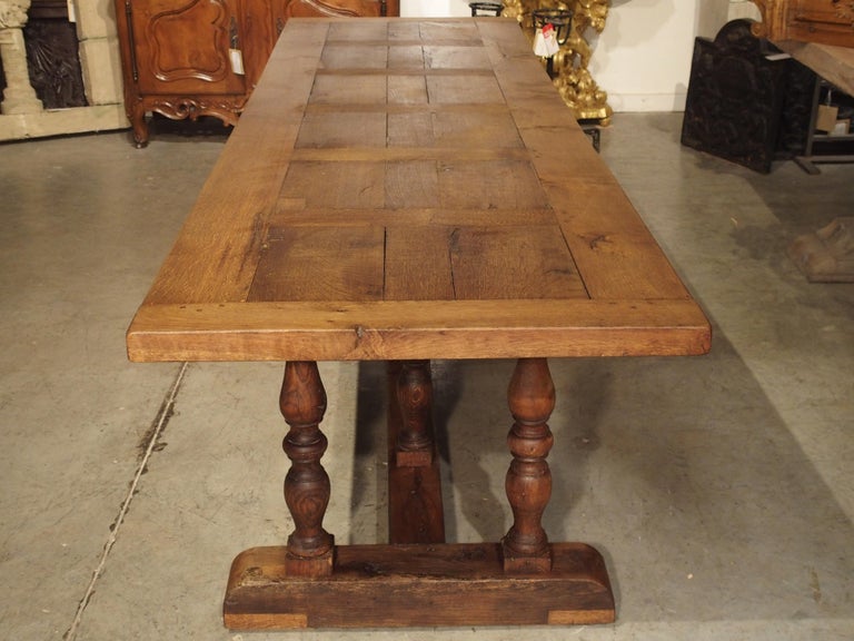 Antique Oak Baluster Leg Dining Table from France, circa 1850 at 1stDibs