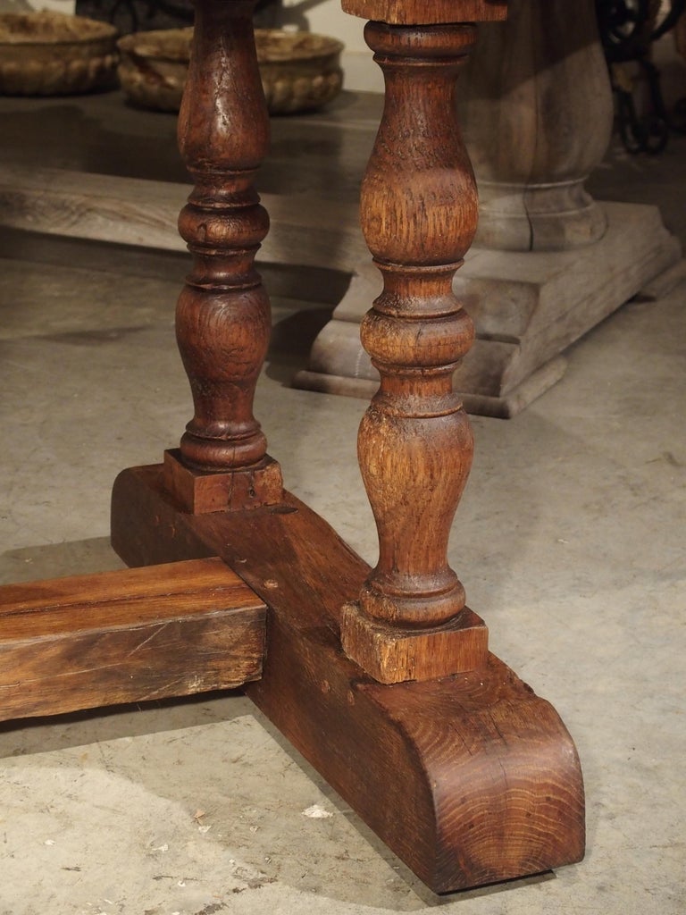 Antique Oak Baluster Leg Dining Table from France, circa 1850 at 1stDibs