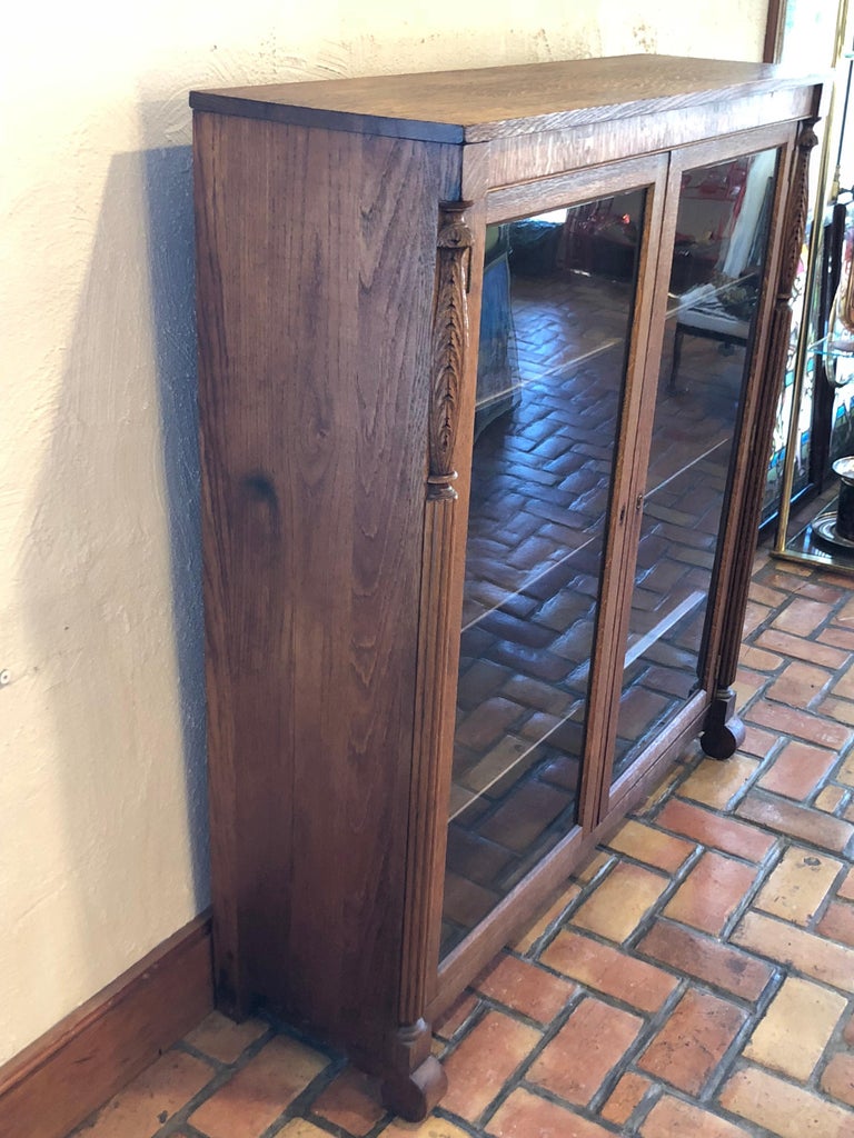 Antique Oak Bookcase with Original Keys at 1stDibs | antique oak ...