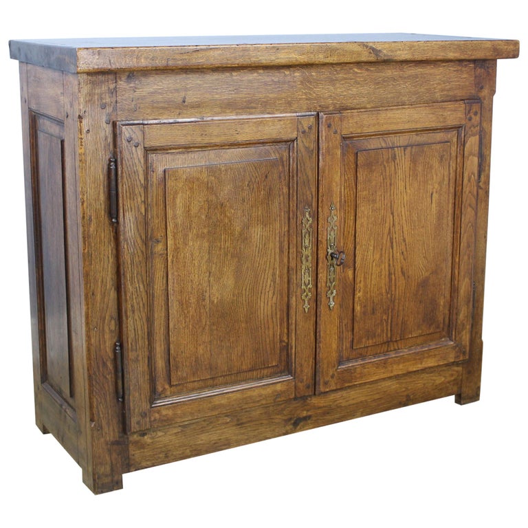 Antique Oak Chopping Block Top Buffet at 1stDibs
