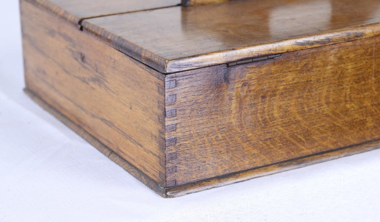 Antique Oak Cutlery Box For Sale at 1stDibs