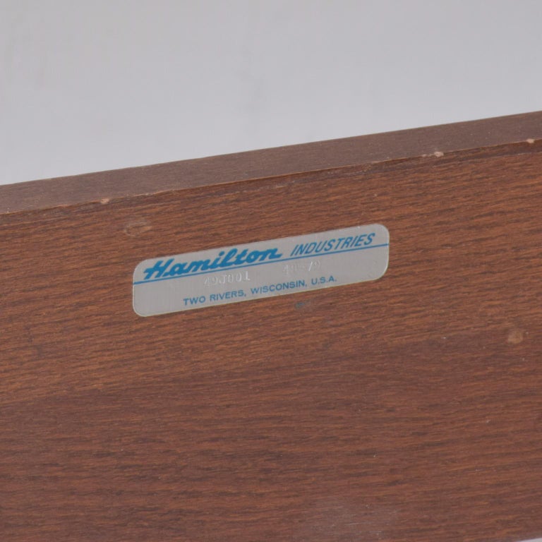 Antique Oak Drafting Table Adjustable Work Desk by Hamilton Industries ...