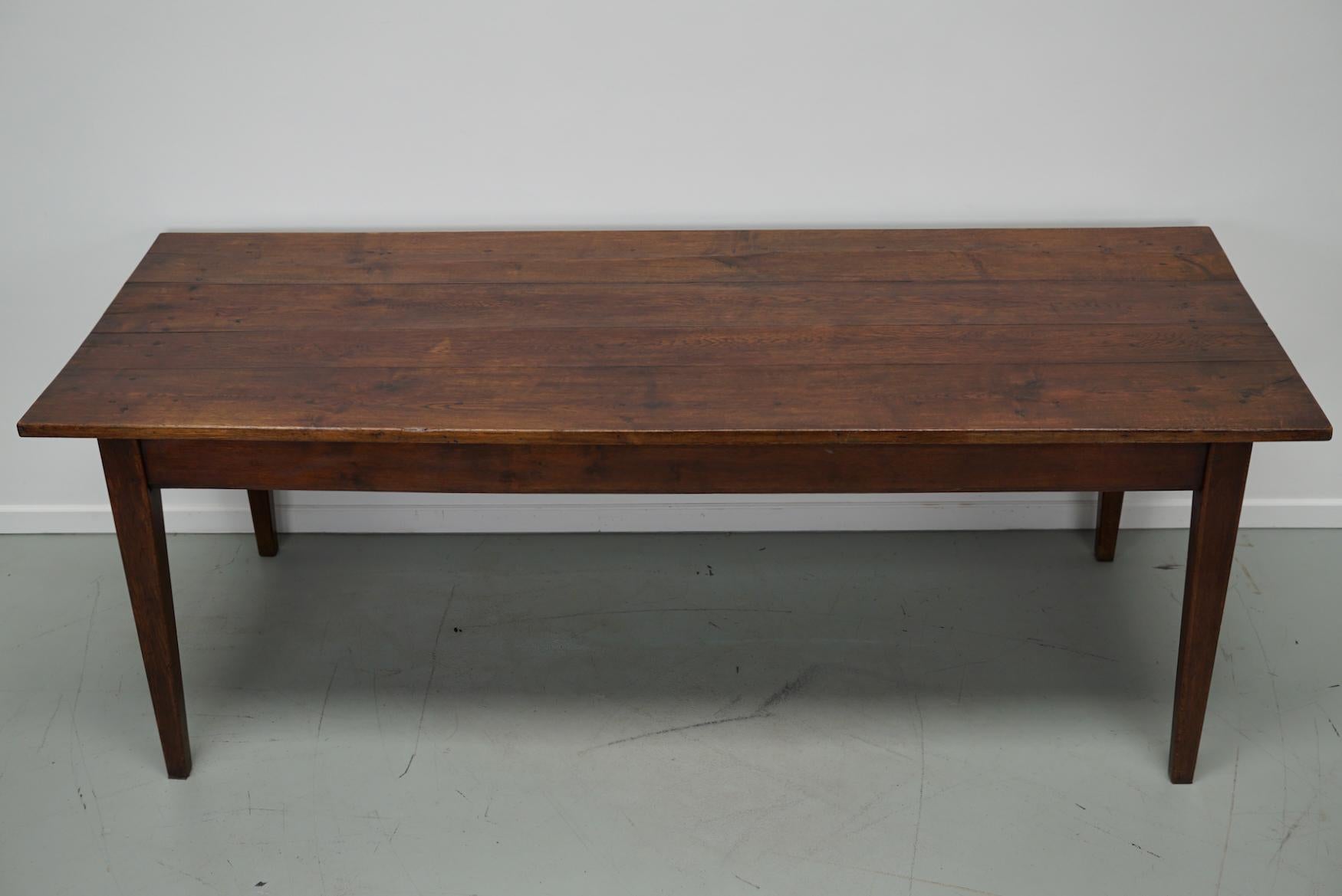 Antique Oak French Farmhouse Dining Table, Ca 1900 For Sale at 1stDibs