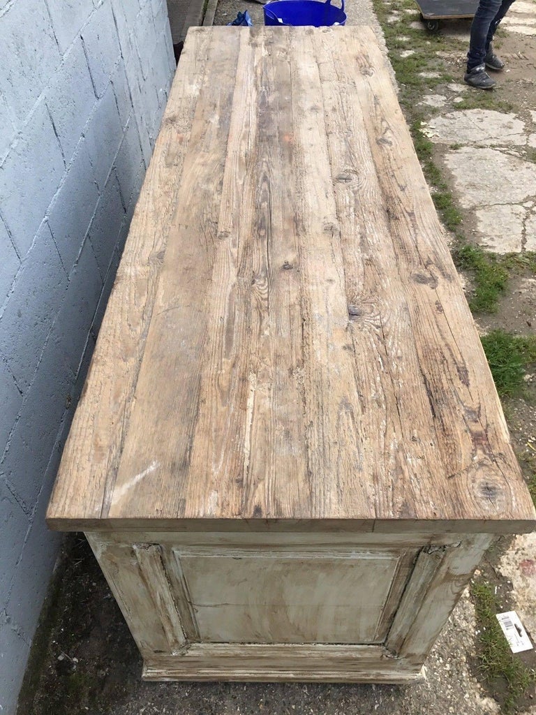 Antique Oak French Farmhouse Kitchen Counter, Vintage, Display For Sale ...