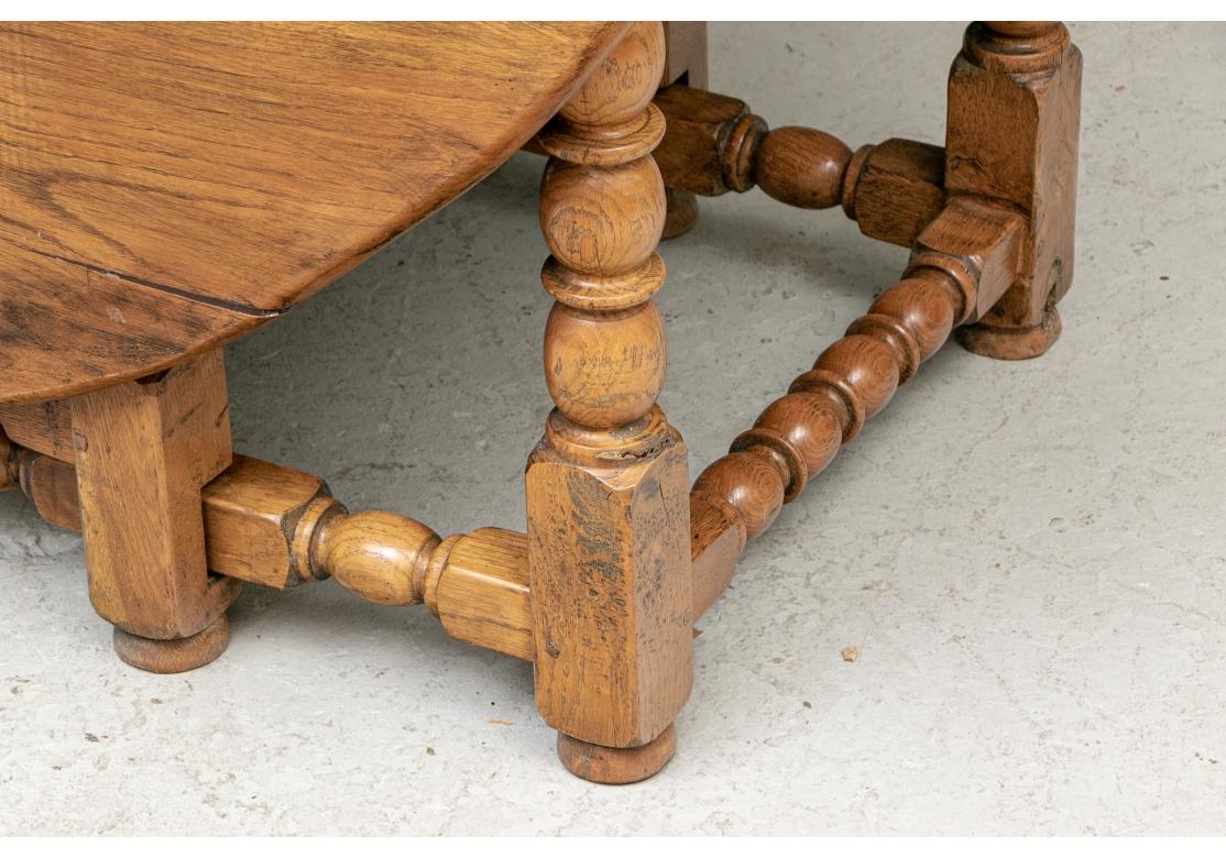 Antique Oak Gate Leg Drop Leaf Table For Sale at 1stDibs