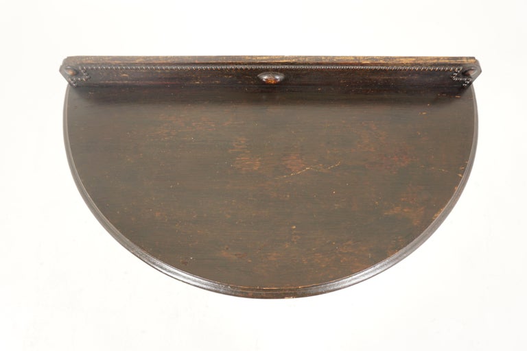 Antique Oak Hall Table, Half Moon Side Table, Scotland 1920, B2680 at ...