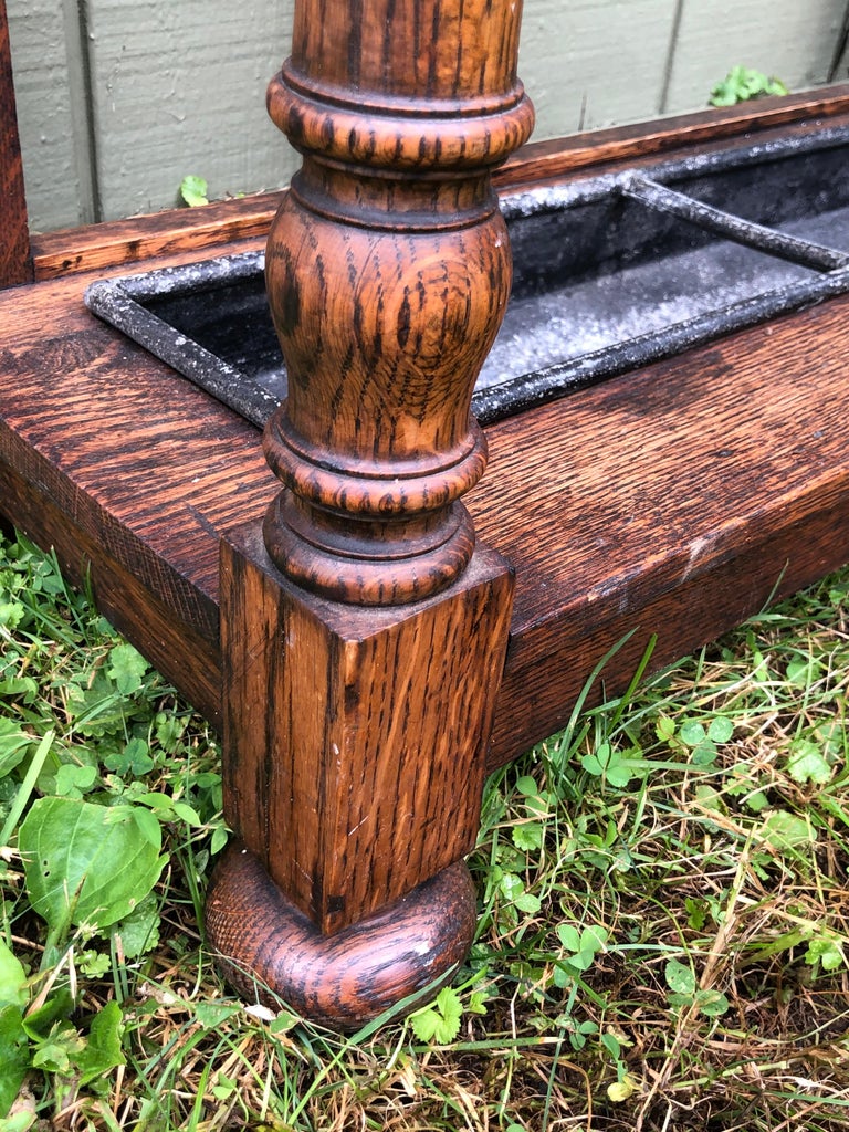 On Sale-Antique Oak Hall Tree with Mirror at 1stDibs | antique hall ...