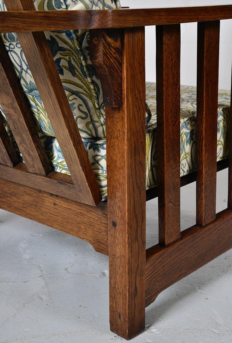 Antique Oak Morris Chair Recliner Gustav Stickley Mission Eastlake Arts ...