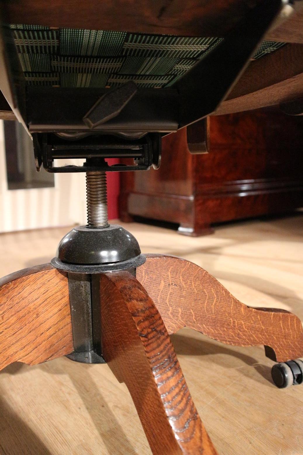 Antique oak office chair at 1stDibs