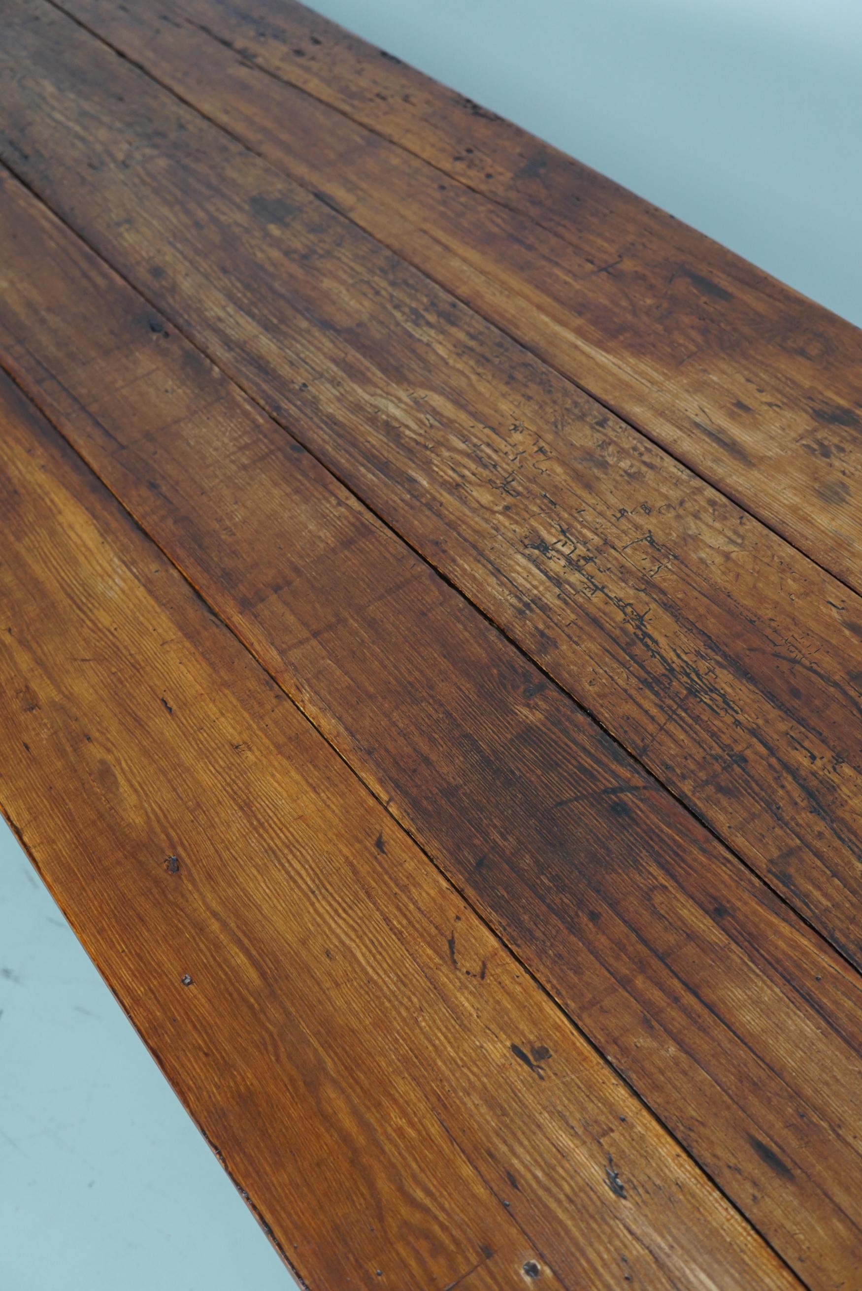Antique Oak and Pine French Farmhouse Dining Table, 19th Century For ...