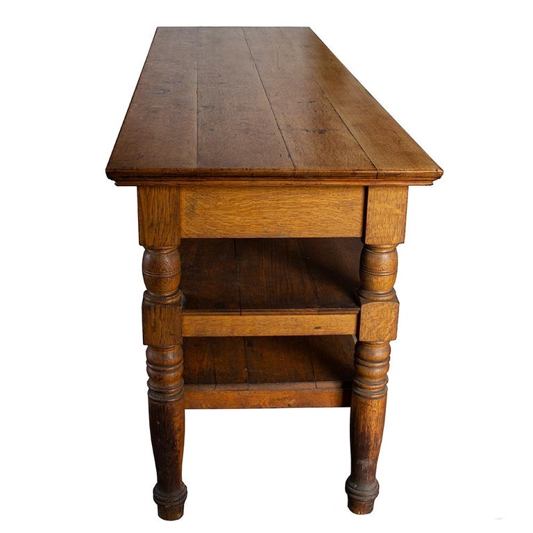 Antique Oak Retail Display Counter at 1stDibs