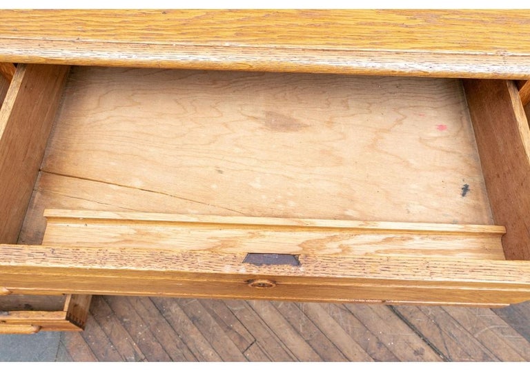 Antique Oak Slant-Top Shop Counter For Sale at 1stDibs