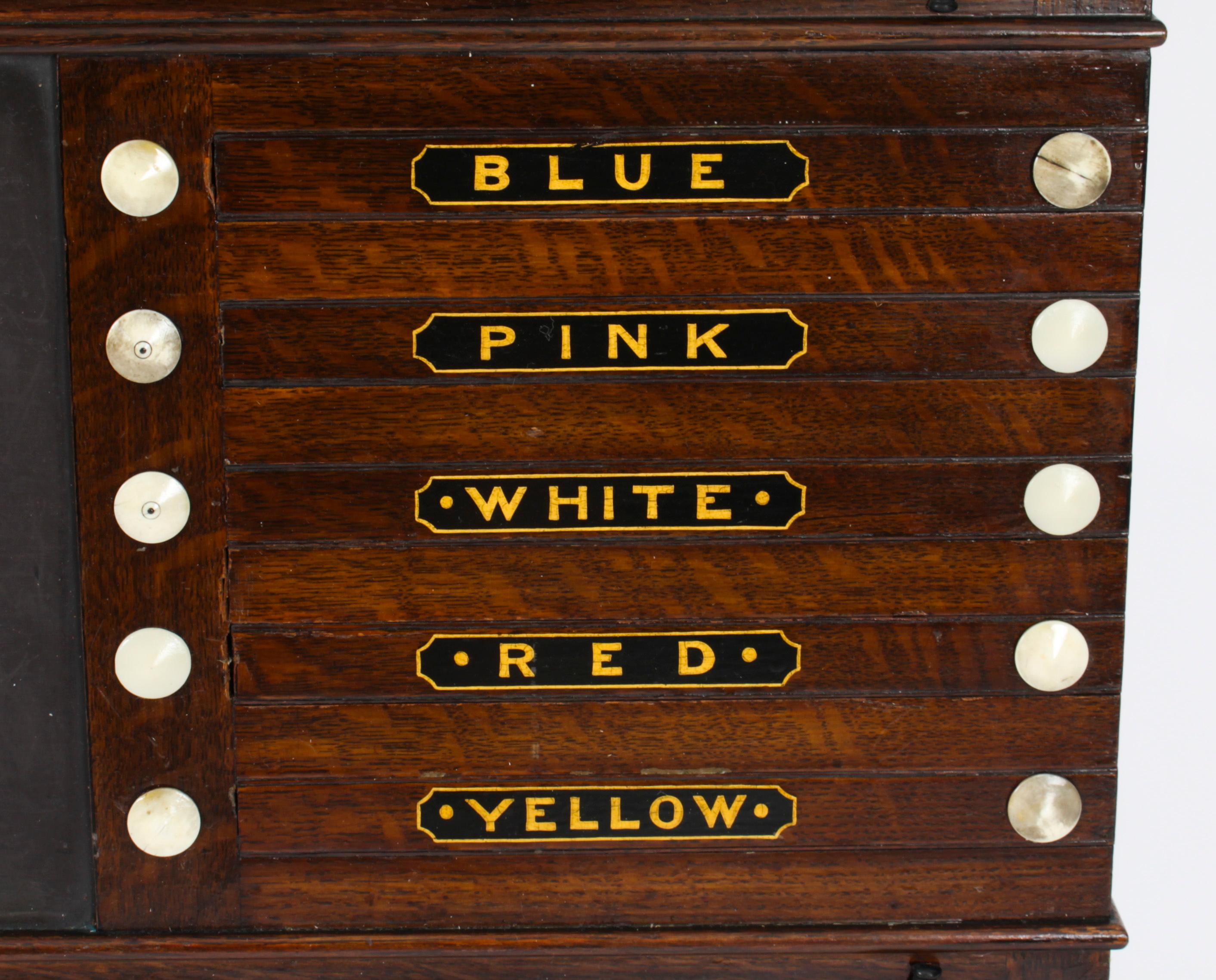 Antique Oak Snooker Scoreboard with Revolving Cue Stand 19th Century at ...