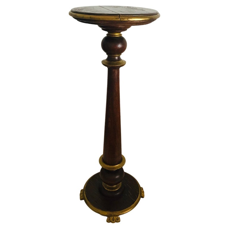 American 19 th century Oak Stand Column For Sale at 1stDibs