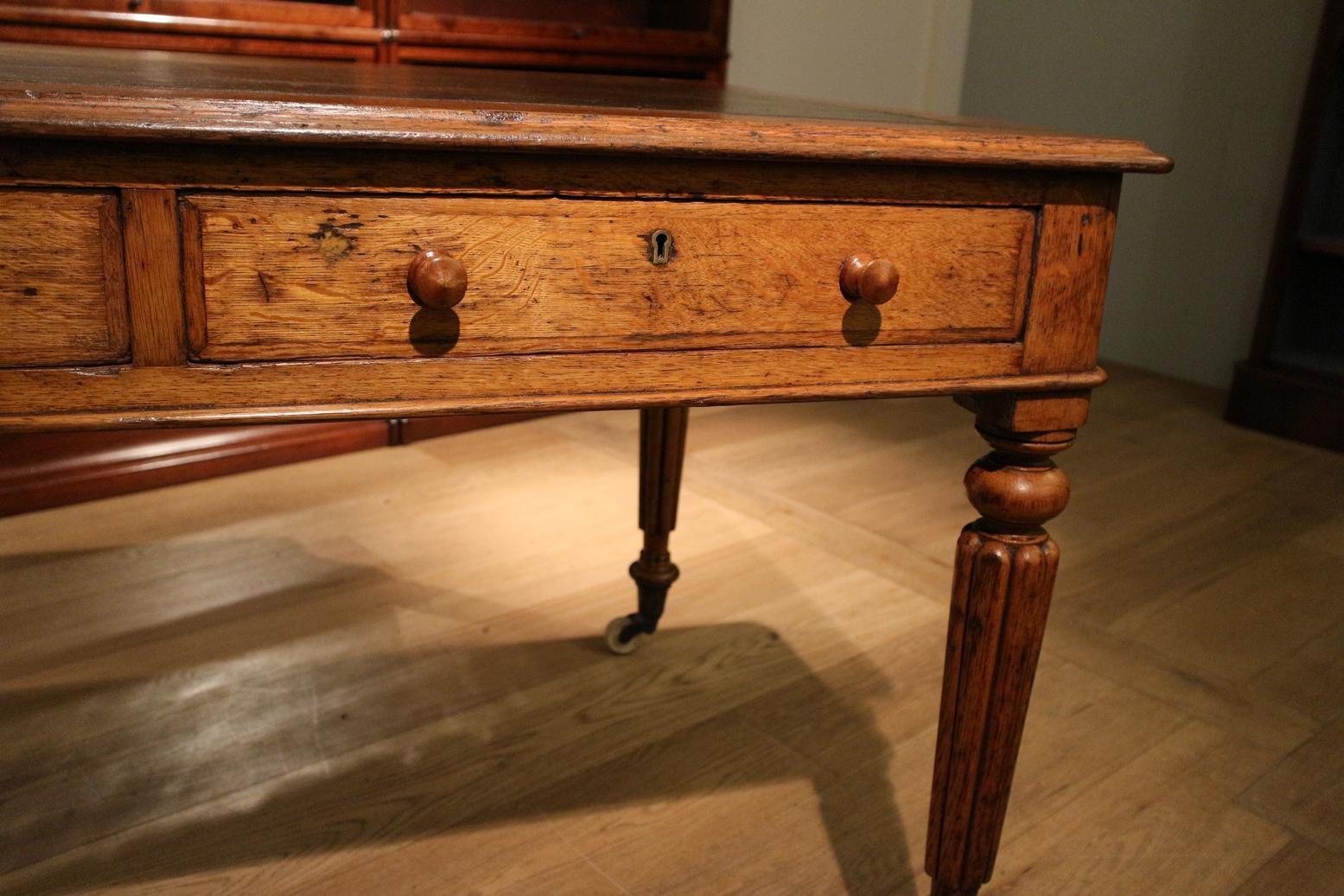 Antique Oak Victorian Writing Table at 1stDibs