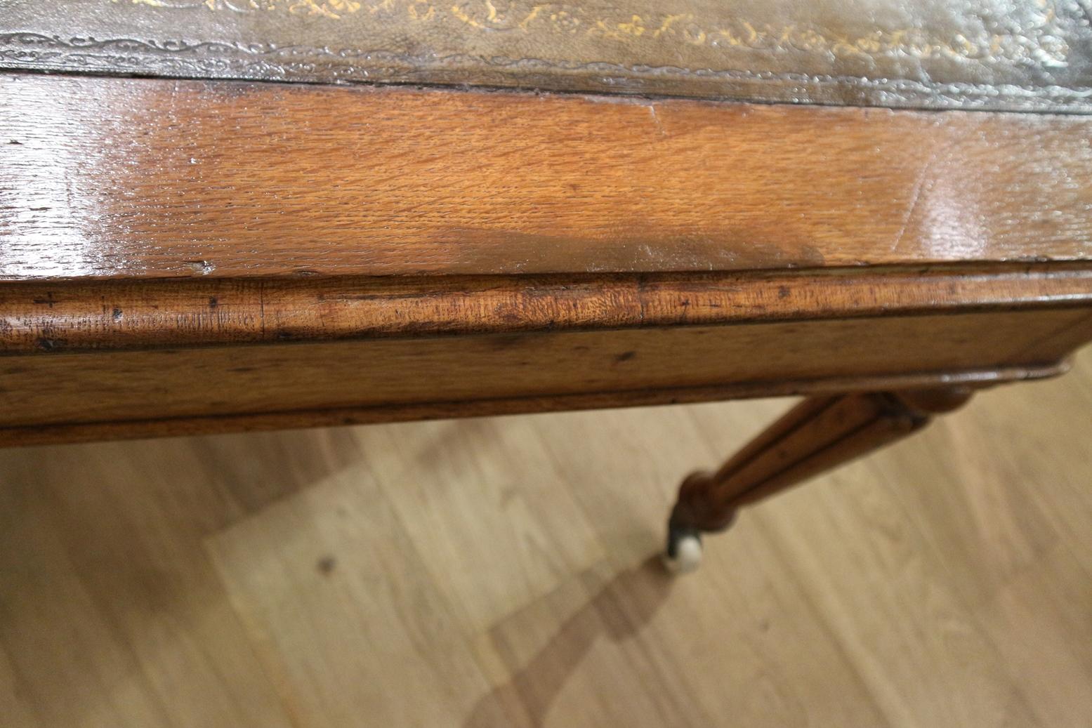 Antique Oak Victorian Writing Table at 1stDibs