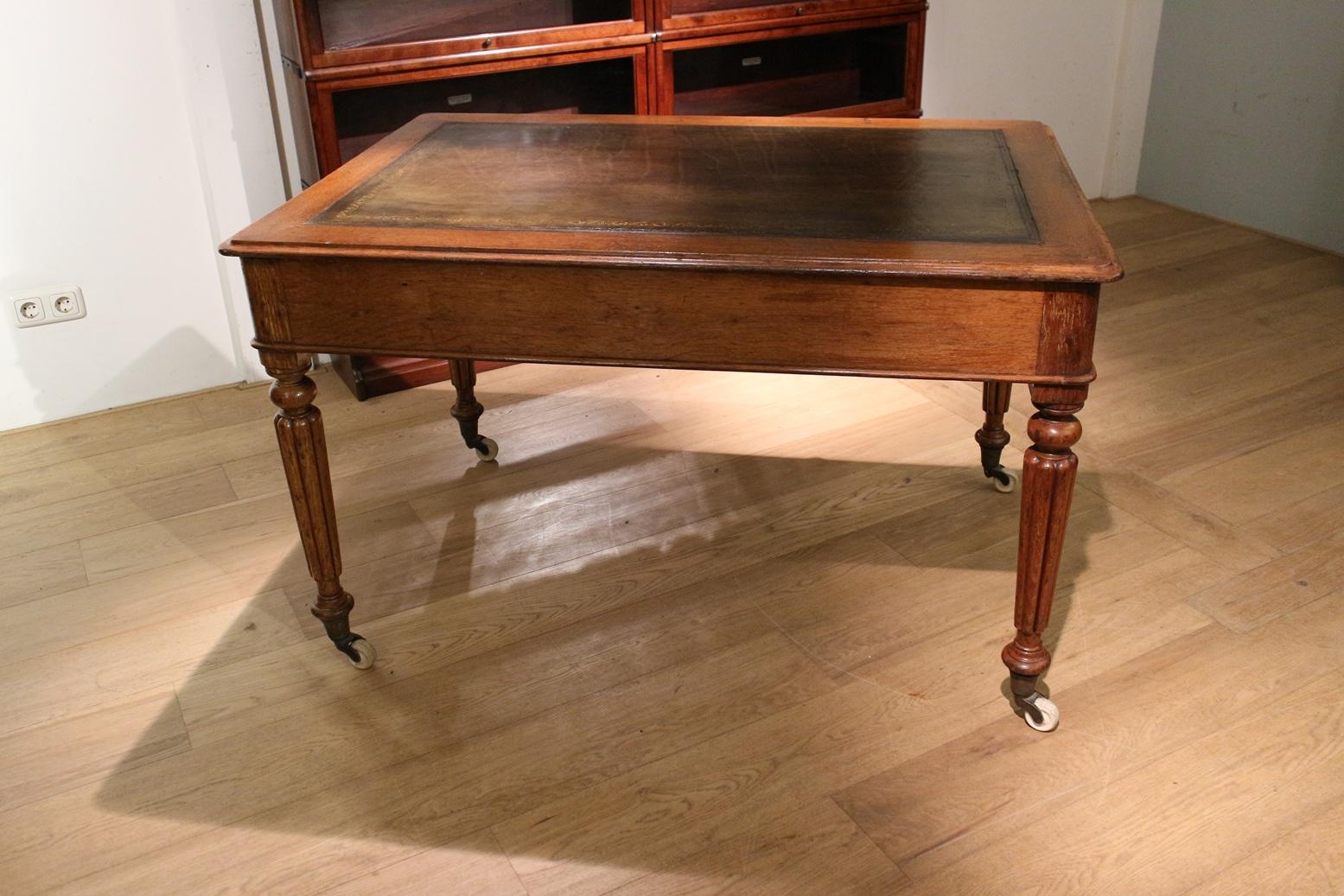 Antique Oak Victorian Writing Table at 1stDibs