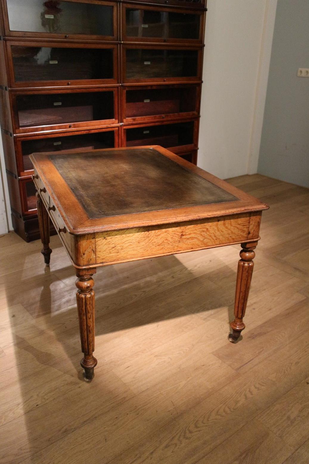 Antique Oak Victorian Writing Table at 1stDibs