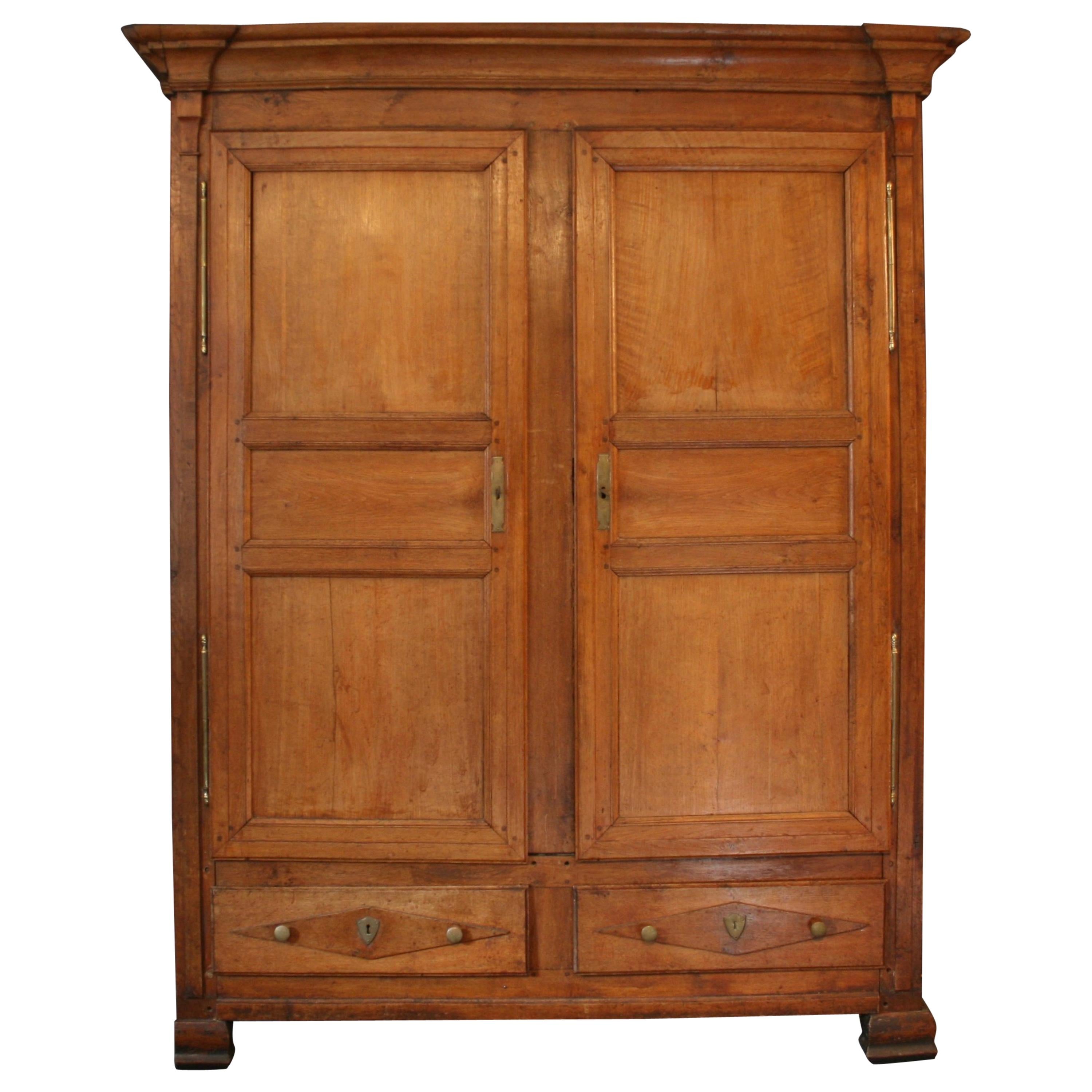 Antique Oak Wardrobe, Luxembourg, circa 1860 at 1stDibs