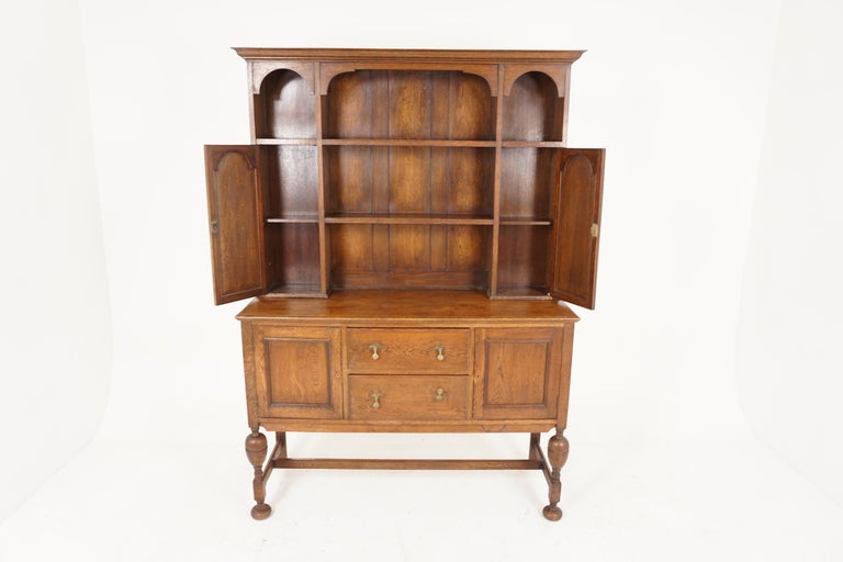 Oak Welsh Dresser Buffet and Hutch, Antique Furniture, Scotland, 1910 ...