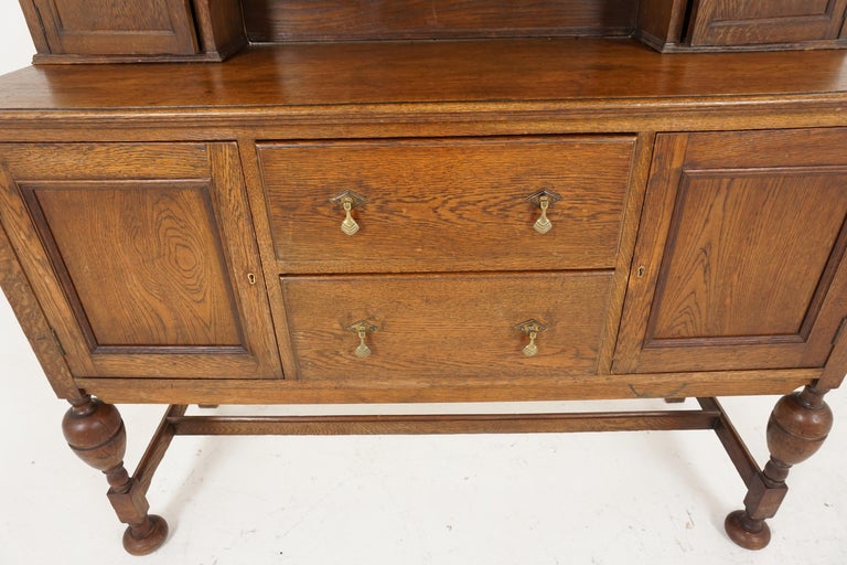 Oak Welsh Dresser Buffet and Hutch, Antique Furniture, Scotland, 1910 ...
