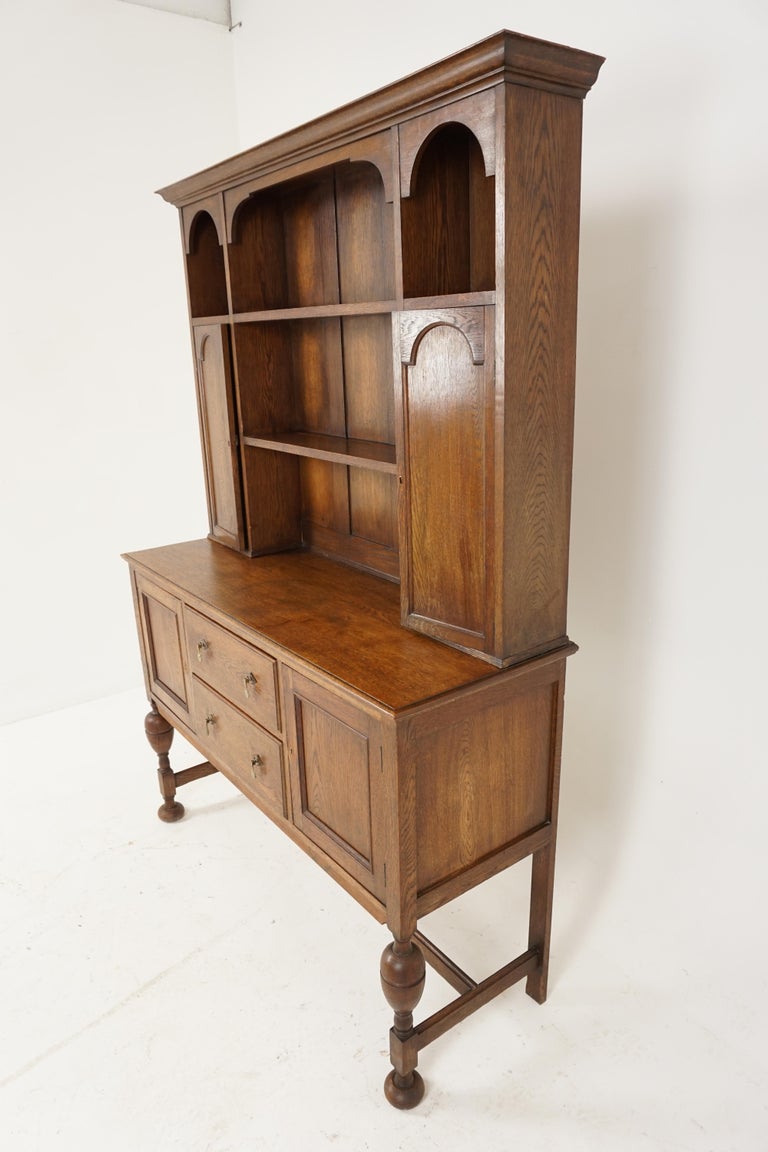 Oak Welsh Dresser Buffet and Hutch, Antique Furniture, Scotland, 1910 ...