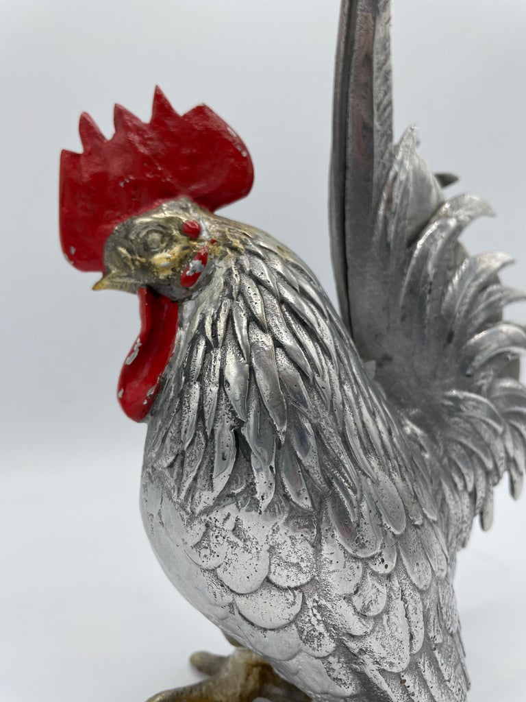 Antique Object Two Roosters with Iron, 1960s For Sale at 1stDibs