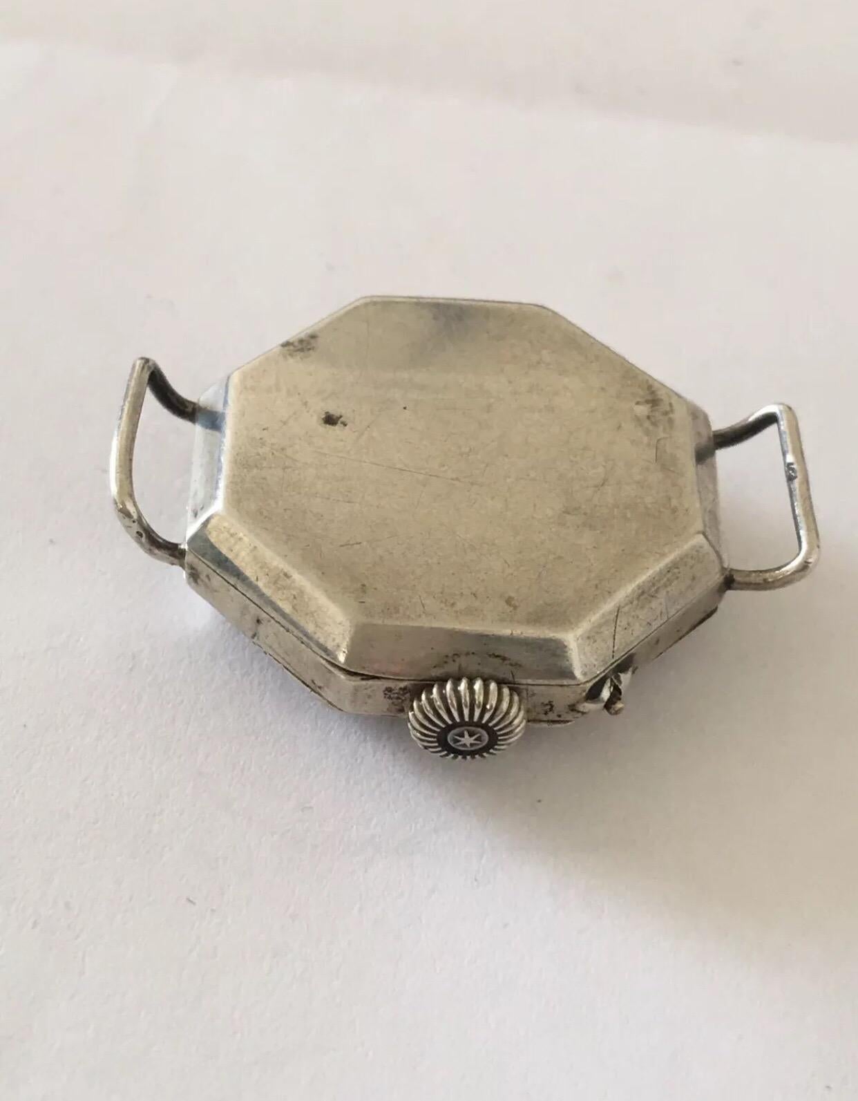 Antique Octagonal Shape Silver Case Trench Watch For Sale at 1stDibs ...